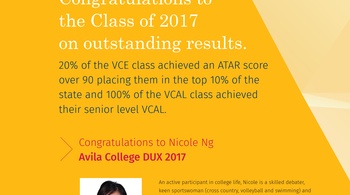 2017 VCE Results - Avila College