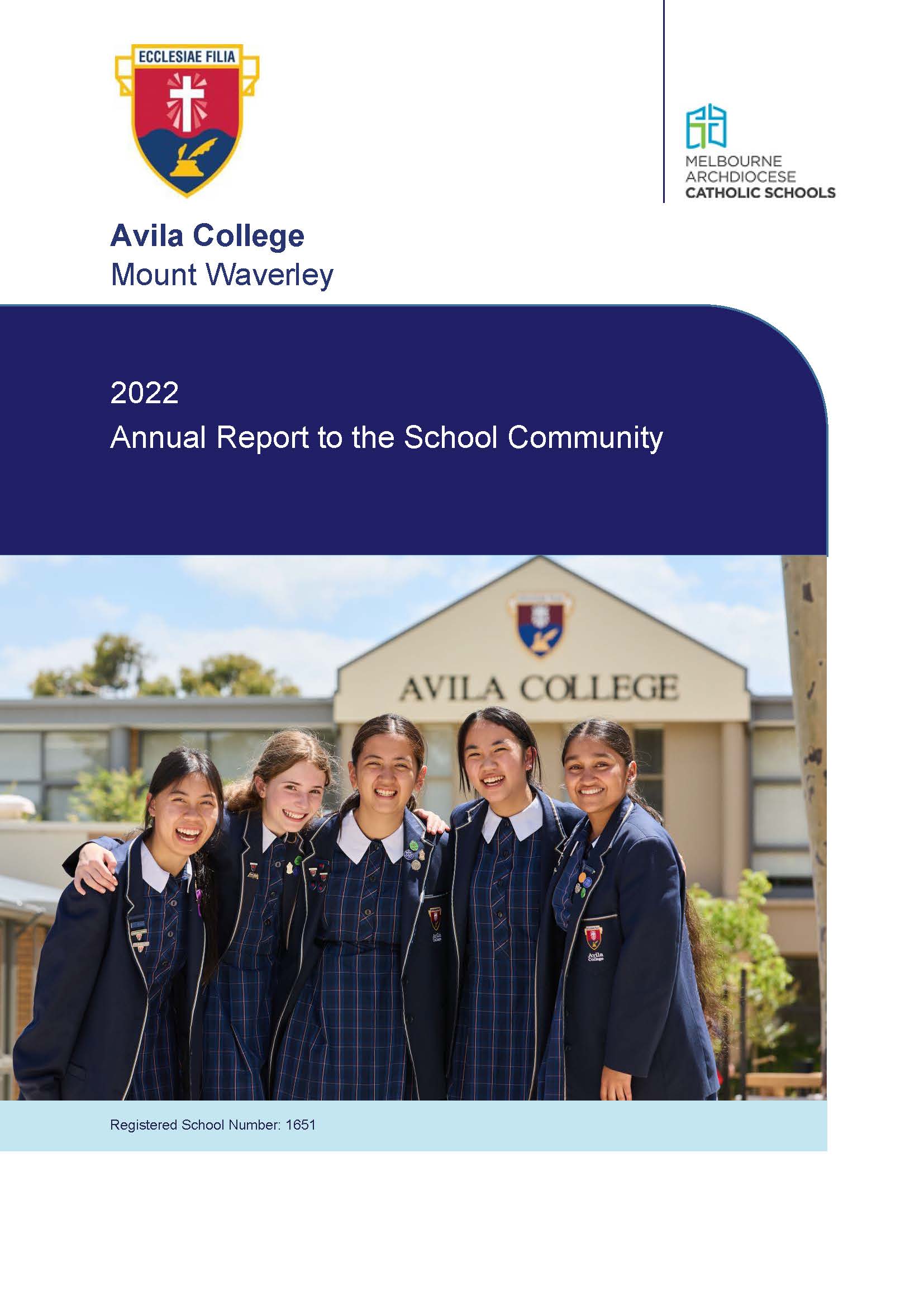 2022 Annual Report to the School Community - Avila College